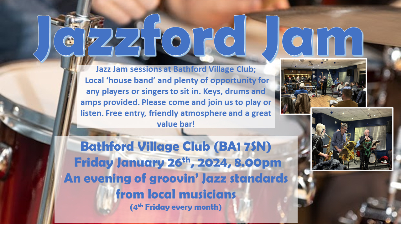 New Friday Night Jam Session in Bathford Village Club – Jazz Factory